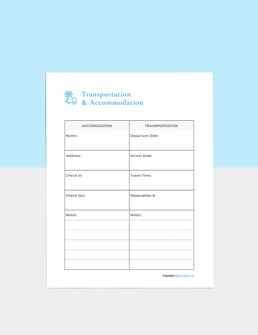 Free Free Simple Itinerary Planner Template - Google Docs, Word ...