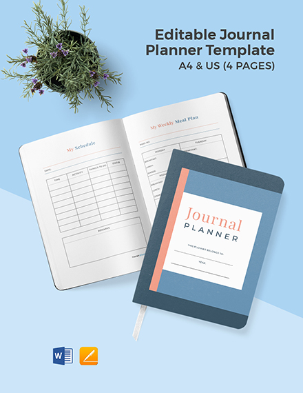 FREE Simple Journal Planner - Word | Pages