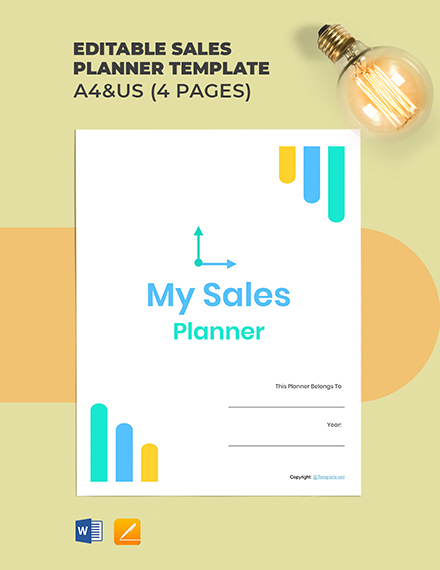 Simple Sales Planner Template - Word, Apple Pages | Template.net