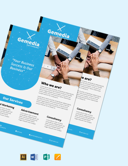 Free Business Services Flyer Template - Illustrator, Microsoft Word ...