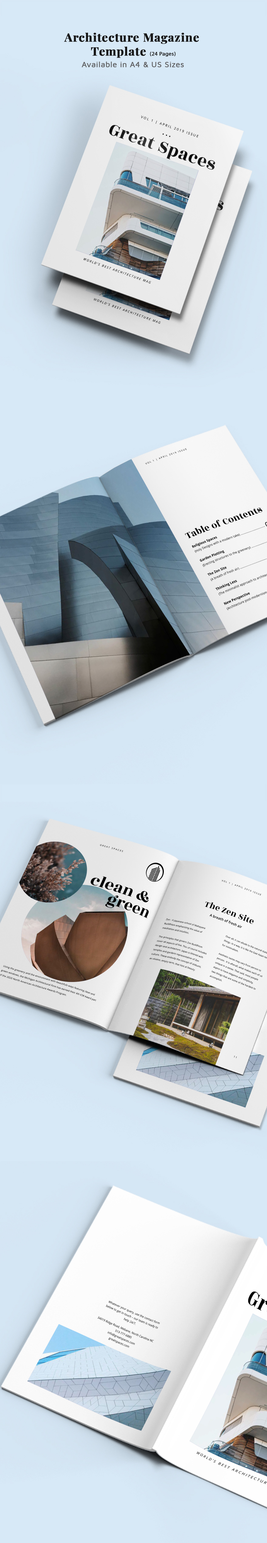Architecture Magazine Cover Page Template - Illustrator, InDesign, Word ...