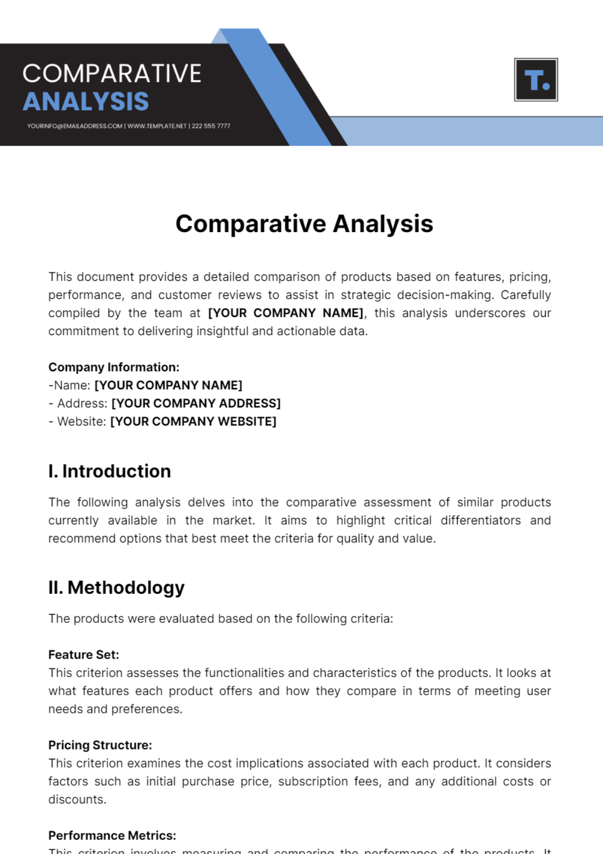 Free Comparative Analysis Template To Edit Online Free Comparative Analysis Template To Edit Online