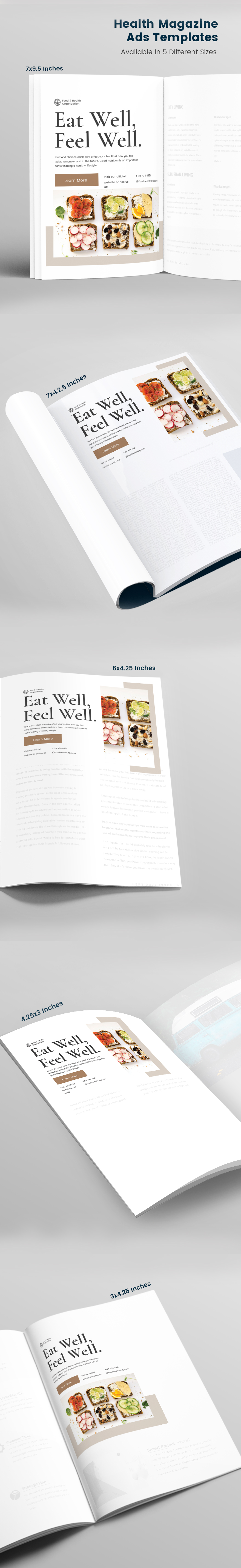 Health Magazine Ads Template - InDesign, Word, Apple Pages, PSD ...