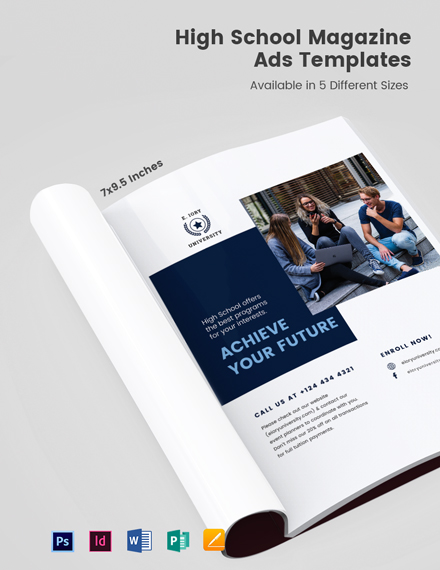 FREE School Article Magazine Ads Template - PSD | InDesign