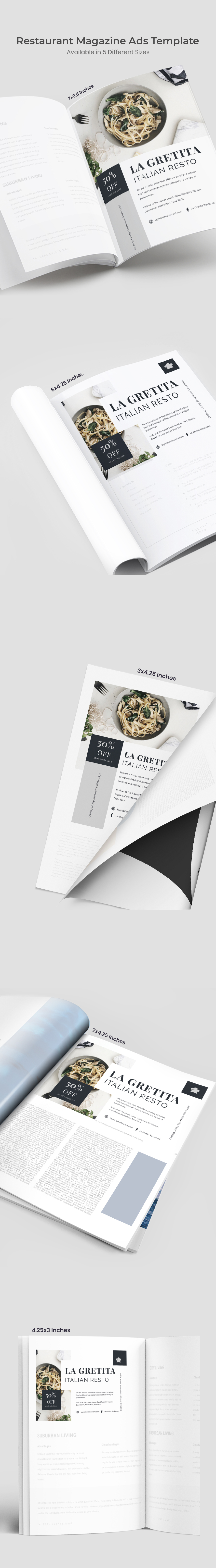 Free Restaurant Magazine Ads Template - InDesign, Word, Apple Pages ...