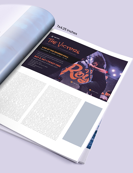 Rock Music Magazine Ads Template - InDesign, Word, Apple Pages, PSD ...