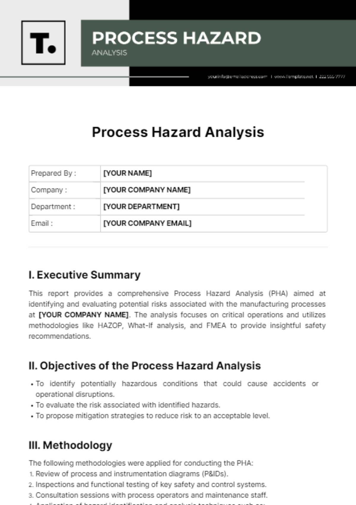 Free Process Hazard Analysis Template To Edit Online Free Process Hazard Analysis Template To Edit Online