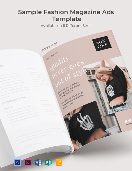 Free DIY Fashion Magazine ad Template - PSD | InDesign | Template.net