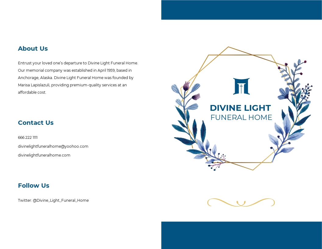 Printable Funeral Home Tri-Fold Brochure Template [Free JPG] - Word ...