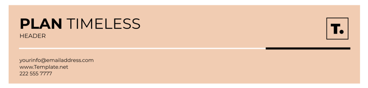 Plan Timeless Header Template - Edit Online & Download Example ...