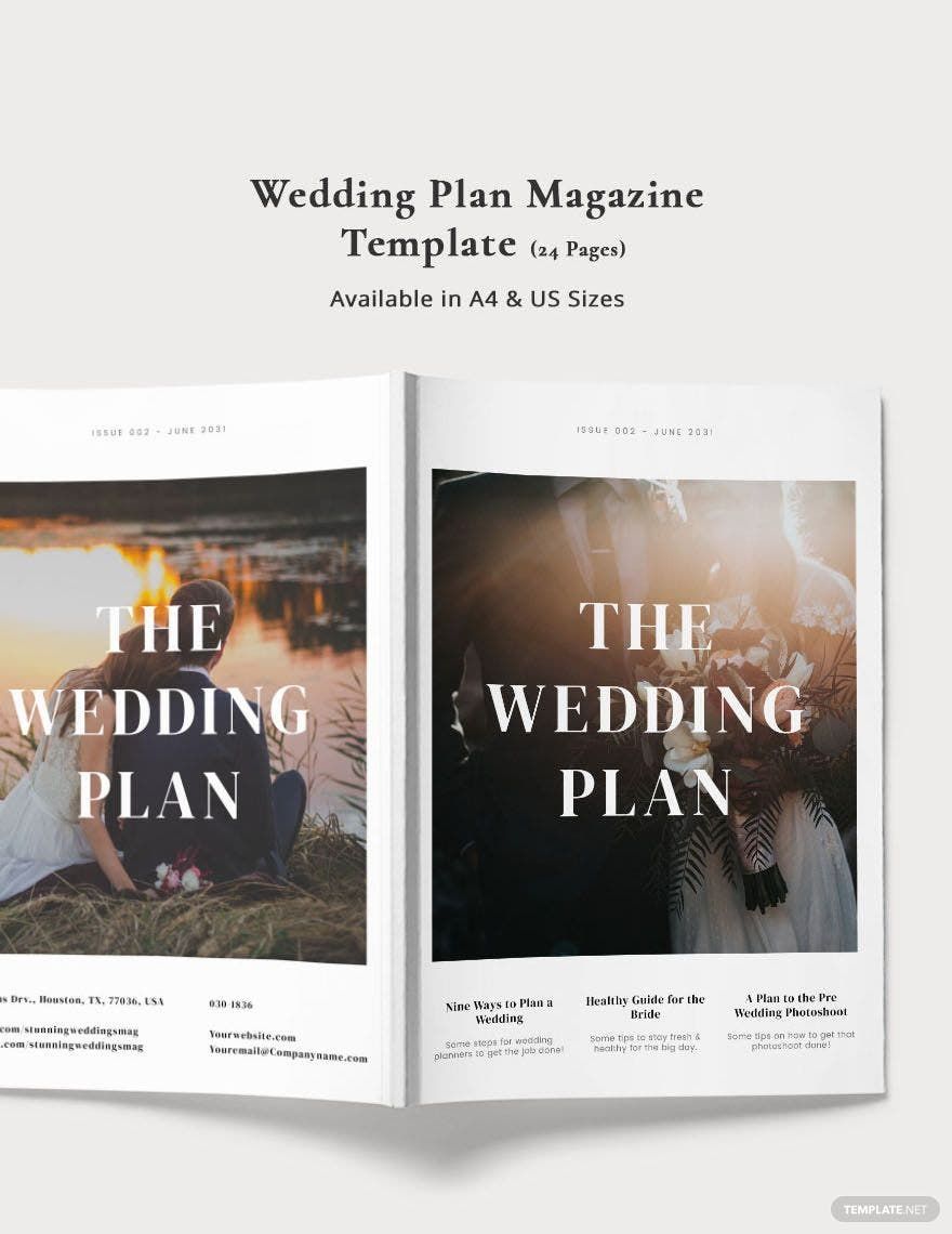 Wedding Plan Magazine Template Download In Word Apple Pages 