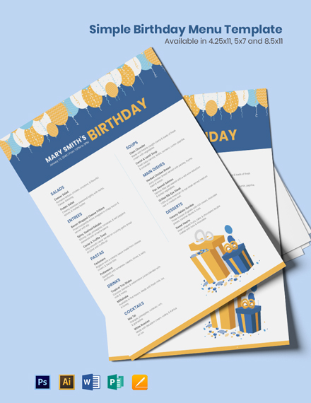 13 FREE Menu Templates In Microsoft Word DOC Template