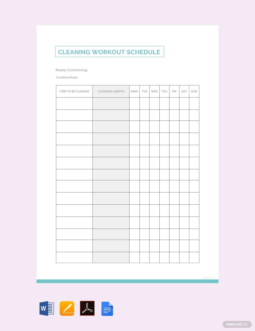 Free Cleaning Templates