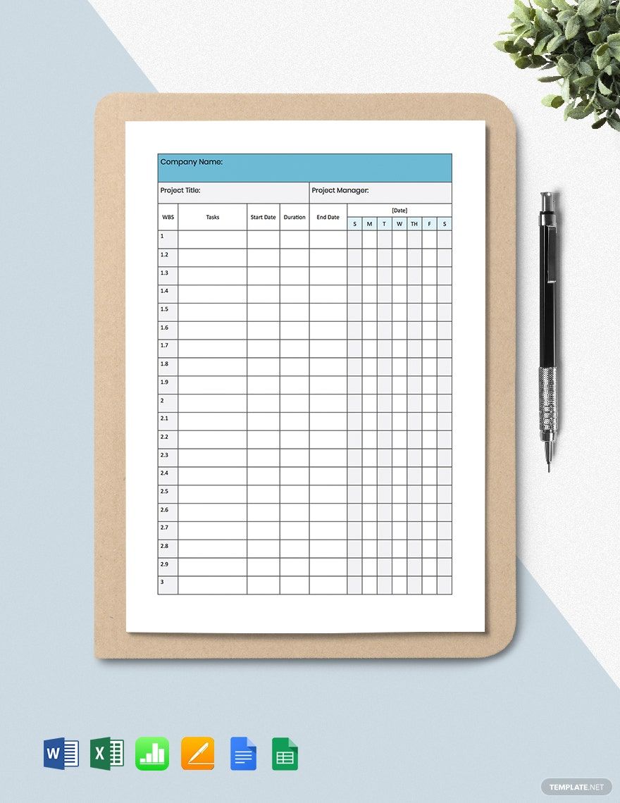 5 day Construction Project Schedule Template Google Sheets Excel Word Apple Numbers Apple 