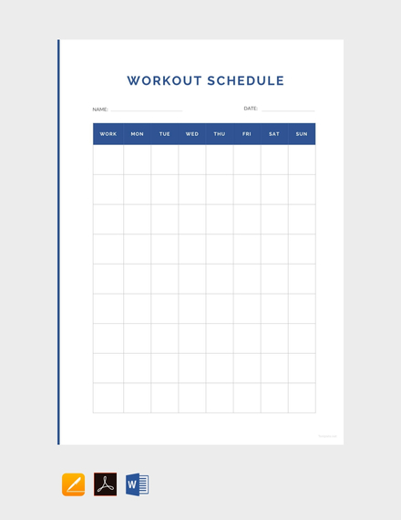 45+ Workout Schedule Templates - PDF, Docs