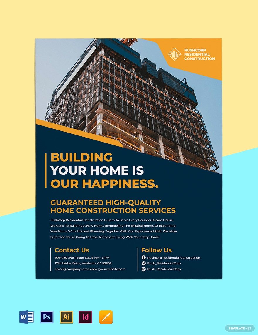 House Construction Flyer Template Download In Word Google Docs PDF 