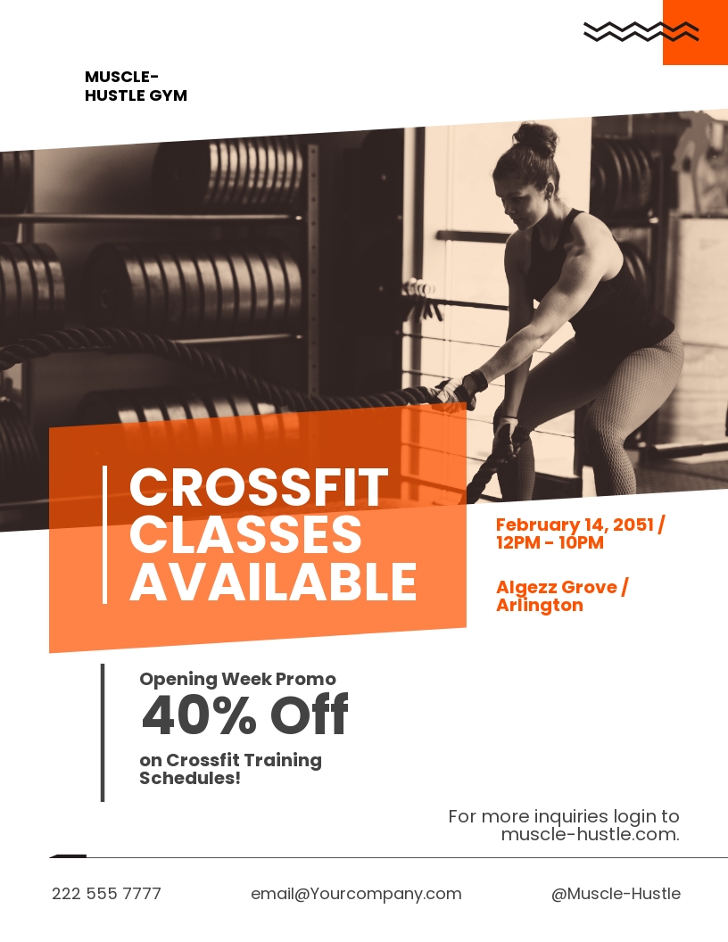 Free CrossFit Schedule Flyer Template