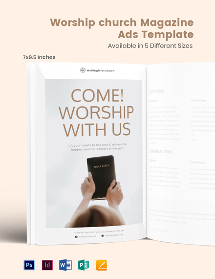Church Magazine Ads Template - InDesign, PSD | Template.net