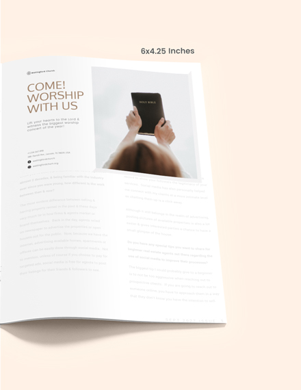 Free Worship Church Magazine Ads Template - InDesign, Word, Apple Pages ...