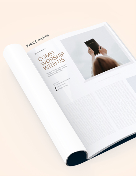 Free Worship Church Magazine Ads Template - InDesign, Word, Apple Pages ...