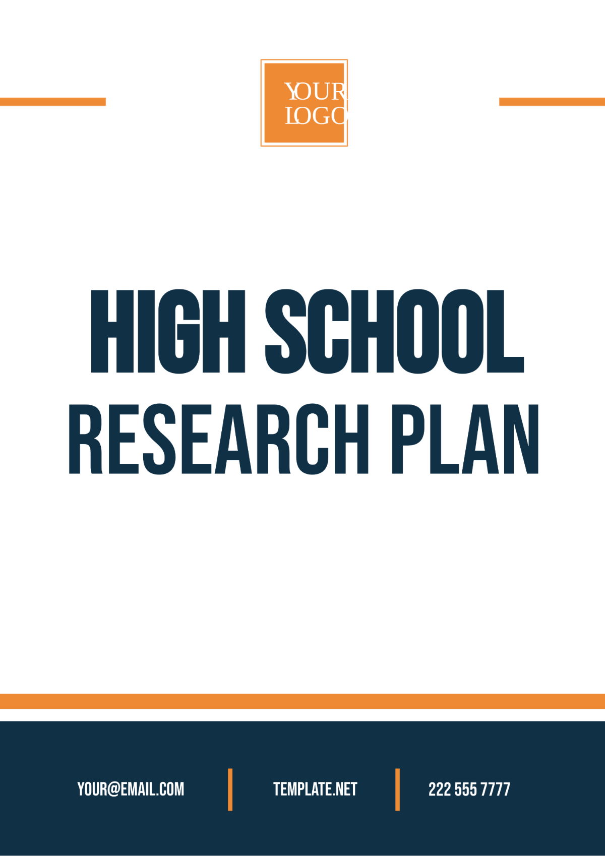 High School Research Plan Template - Edit Online & Download Example ...