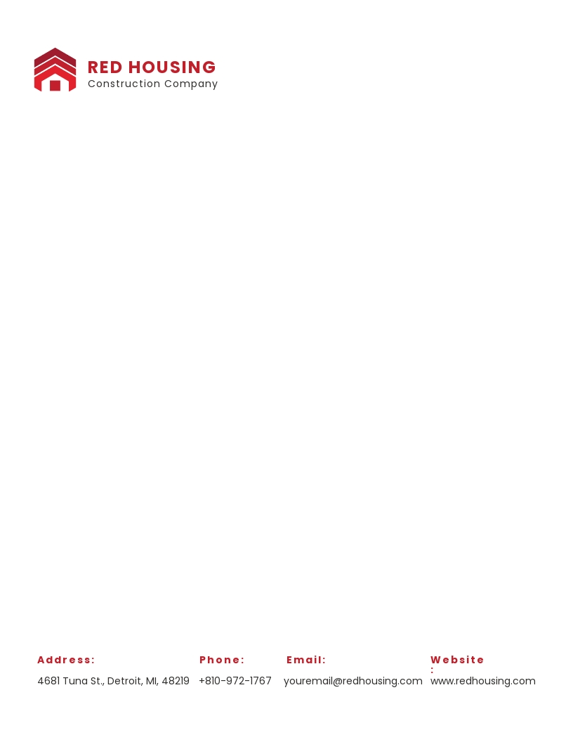 Construction Company Letterhead Template Free Aulaiestpdm Blog