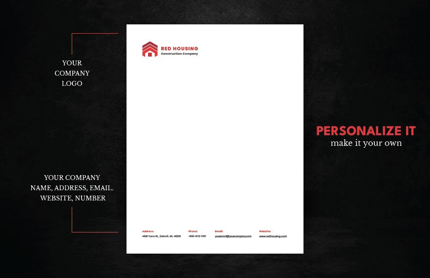 Professional Construction Letterhead Template - Download in Word, PDF ...