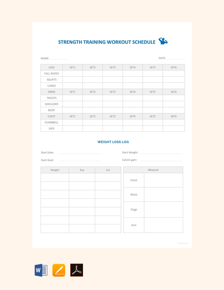 45+ Workout Schedule Templates - PDF, Docs