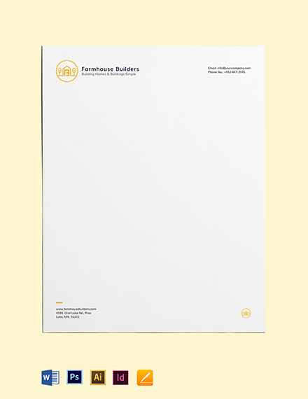 FREE Construction Letterhead Template - Word (DOC) | PSD | Apple (MAC ...