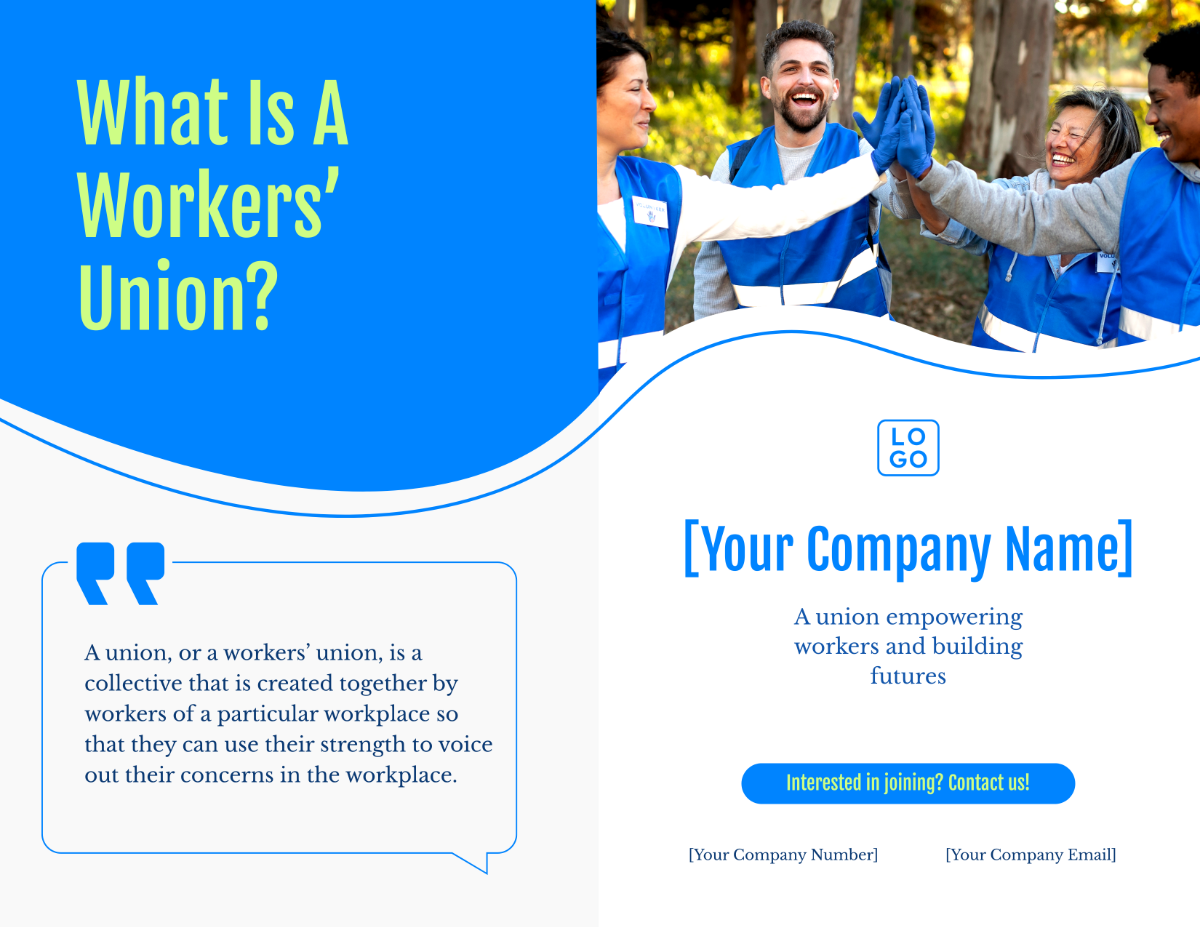 Labor Union Brochure Template - Edit Online & Download Example | Template.net