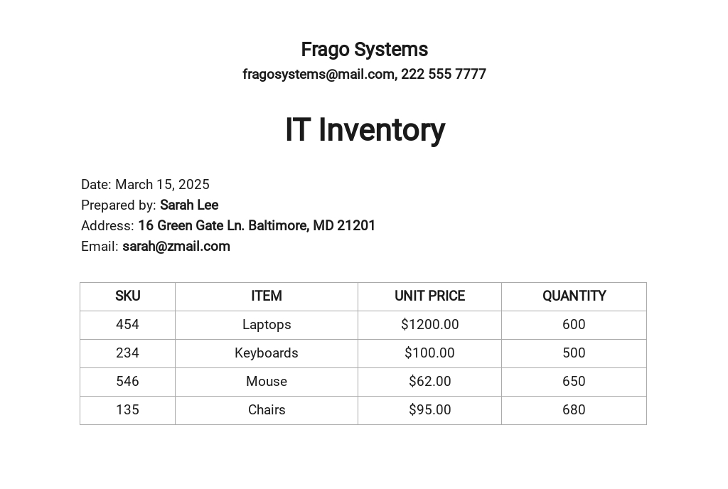 FREE Data Inventory Template - PDF | Word (DOC) | Excel | Apple (MAC ...