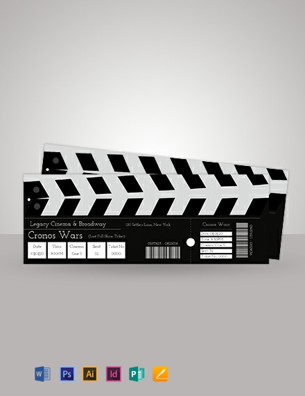 FREE Vintage Movie Ticket Template - Word (DOC) | PSD | InDesign ...