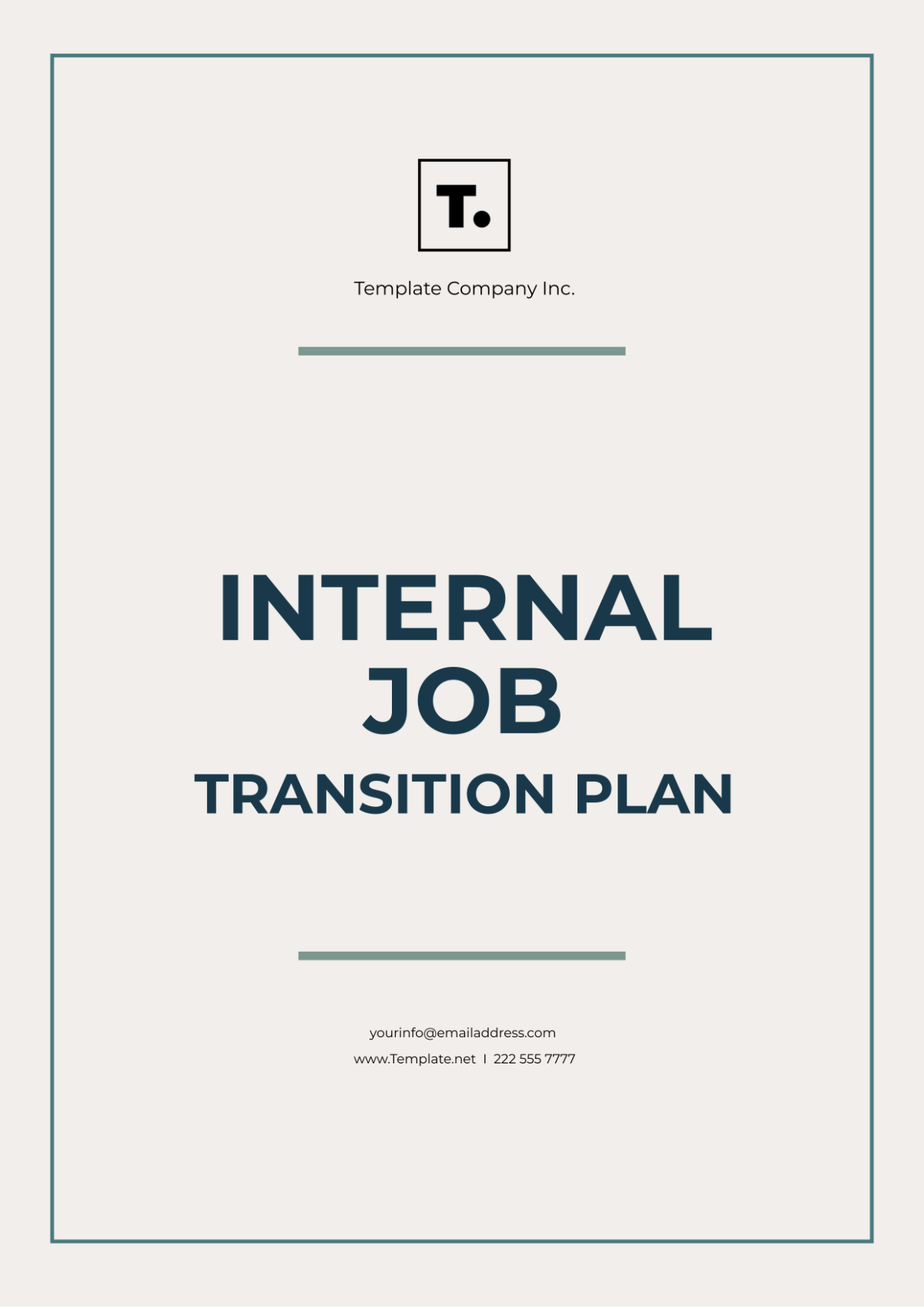 Internal Job Transition Plan Template - Edit Online & Download Example ...
