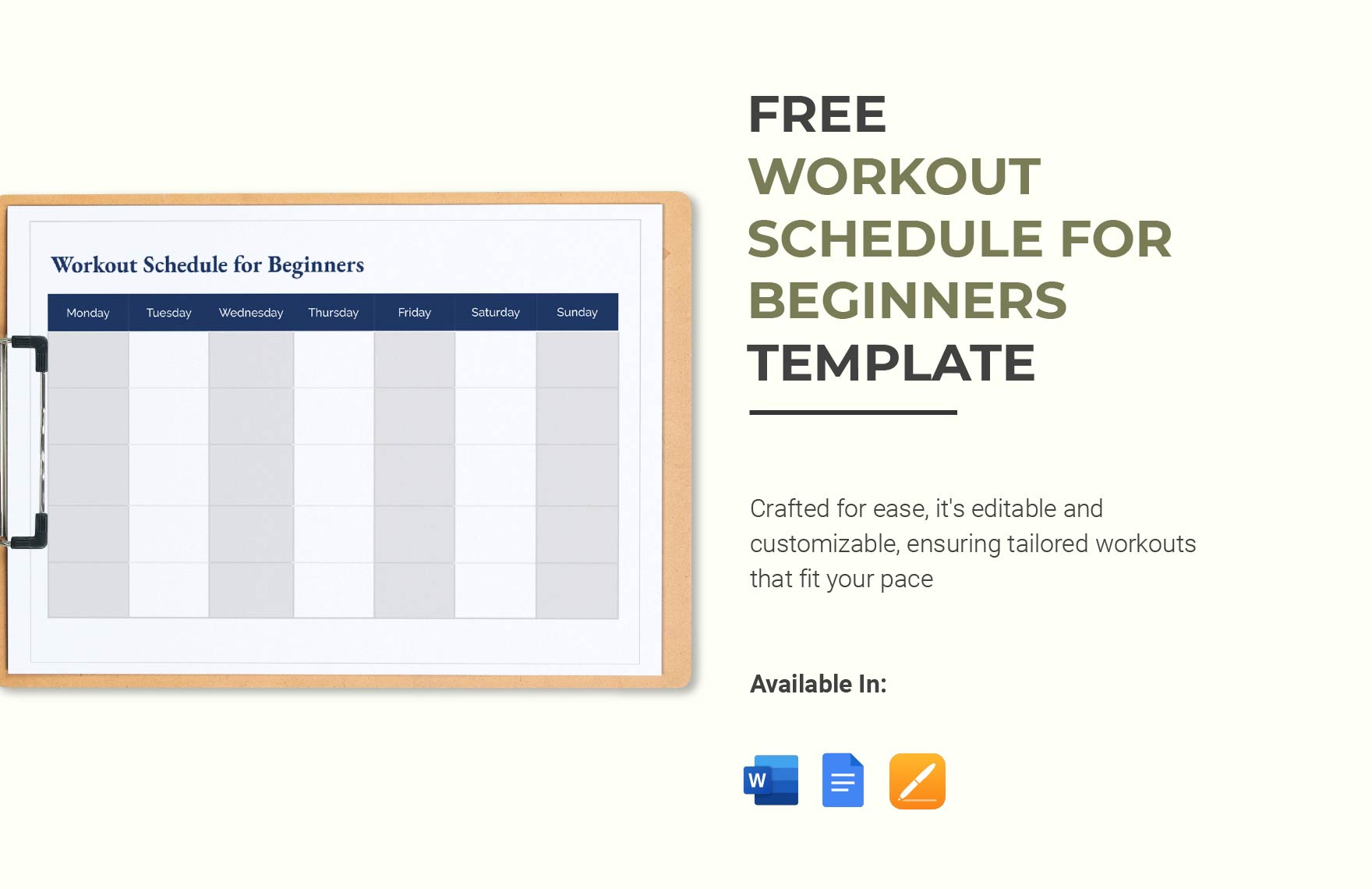 Free Fitness Schedule Templates Editable And Printable Free Fitness Schedule Templates Editable And Printable