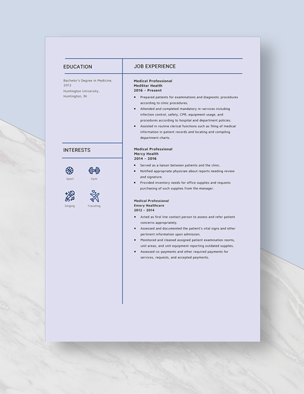 medical-professional-resume-template-word-apple-pages-template