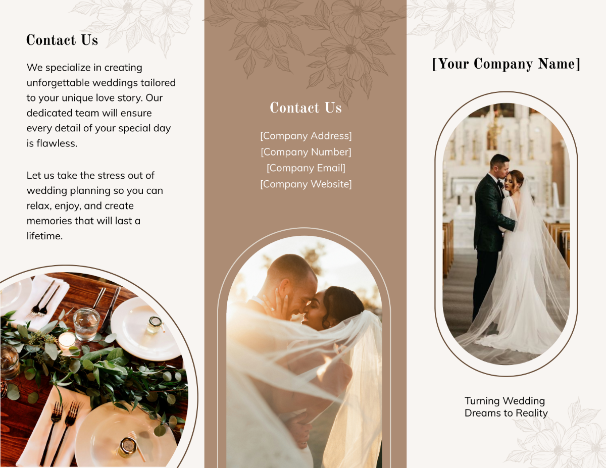 Wedding Organization Brochure Templates - Edit Online & Download ...