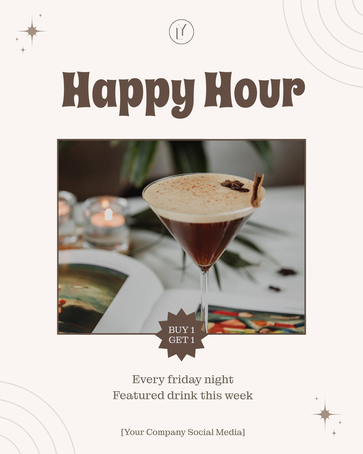 Happy Hour Facebook Post Template - Edit Online & Download Example ...