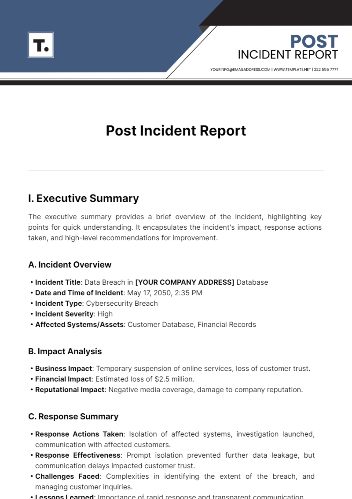 Post Incident Review Template Prntbl concejomunicipaldechinu gov co