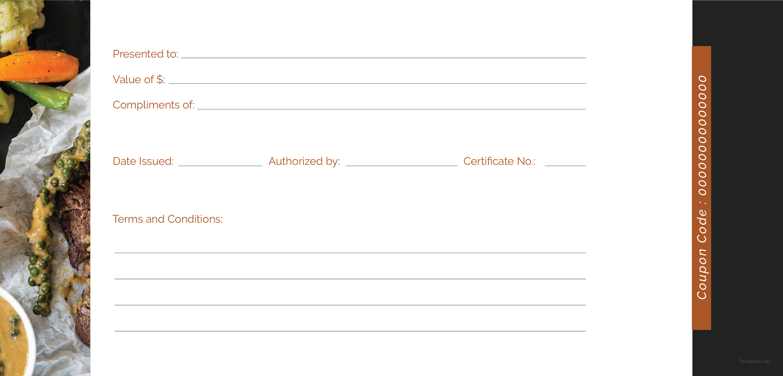 Blank Voucher Template In Adobe Photoshop Illustrator Template