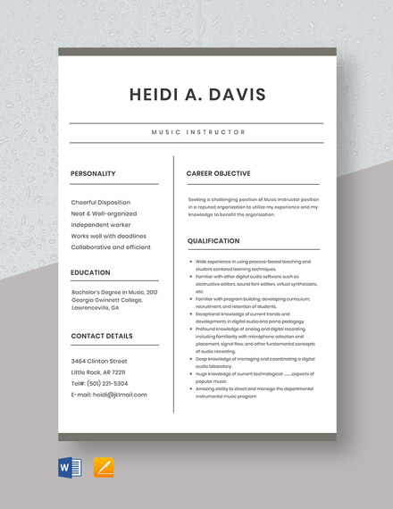 Free Pilates Instructor Resume - Download in Word, Apple Pages ...
