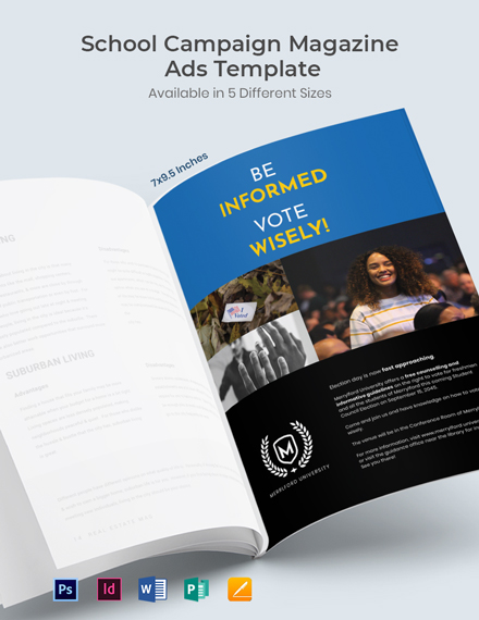 FREE School Article Magazine Ads Template - PSD | InDesign