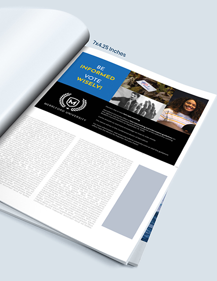 School Campaign Magazine Ads Template - InDesign, Word, Apple Pages ...