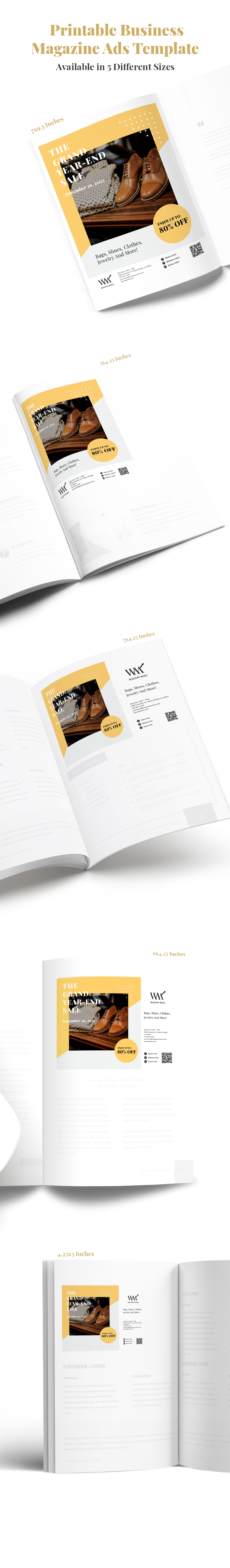 Small Business Magazine Ads Template - InDesign, Word, Apple Pages, PSD ...