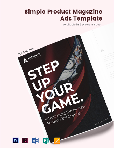 Creative Magazine ad Template