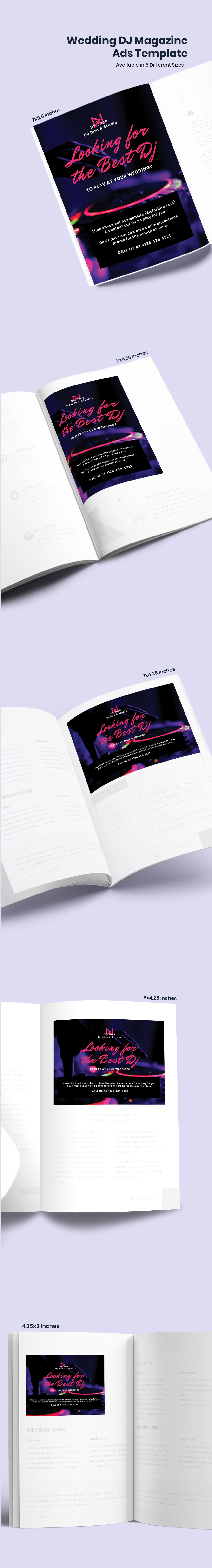 Free Wedding Event DJ Magazine Ads Template - InDesign, Word, Apple ...