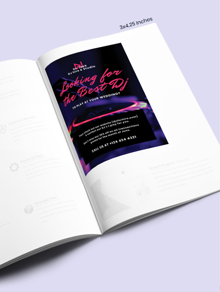 Free Wedding Event DJ Magazine Ads Template - InDesign, Word, Apple ...