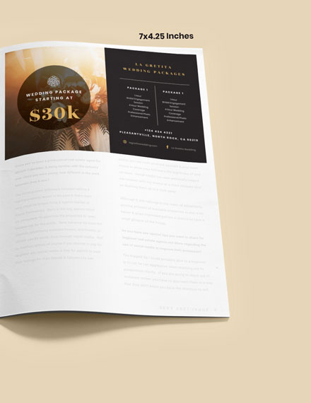 Wedding Package Magazine Ads Template - InDesign, Word, Apple Pages ...