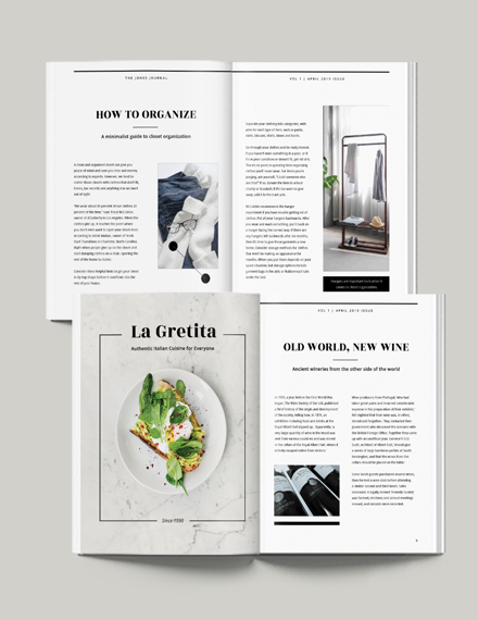 FREE Minimalist Magazine Template - Word (DOC) | PSD | InDesign | Apple ...