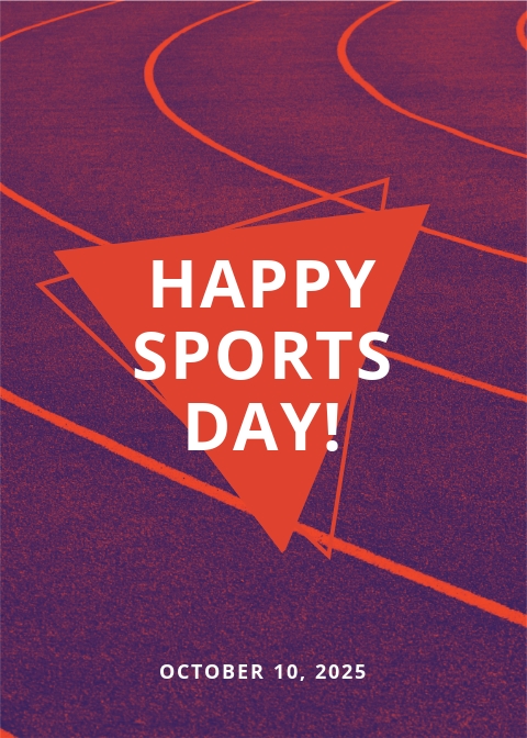 Free Sports Day Greeting Card Template