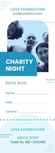 Fundraiser Raffle Ticket Template